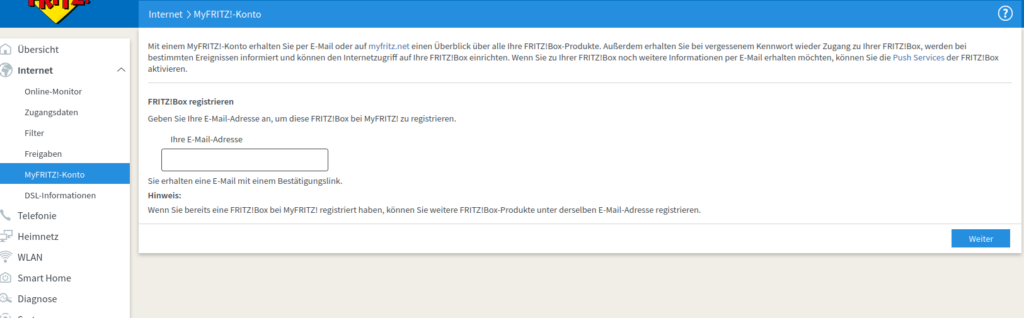 Fritzbox MyFRITZ!Konto einrichten | heimnetz.de